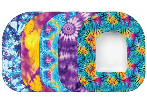 glucomart omnipod adhesive patches 5 pack tie dye