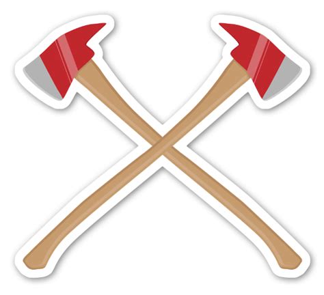 Buy Crossed Axes Die Cut Stickers Stickerapp