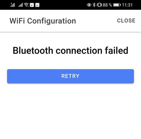 Bluetooth Connection Fails