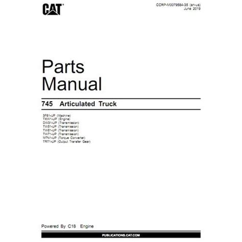 Jual Parts Catalog Articulated Dump Truck Cat 745 Versi Pdf Kota