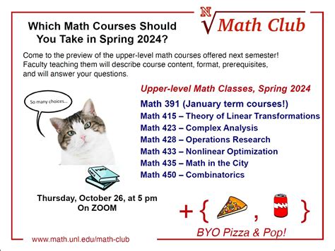 Math Club Spring 2024 Math Course Preview Event Announce