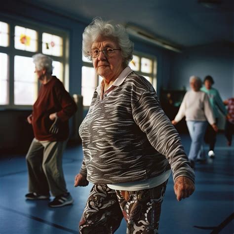 Elderly Doing Exercise For Health Premium Ai Generated Image