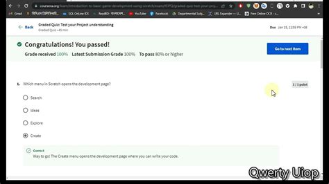 coursera solution basic game development using scratch test your