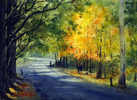 Mt Wilson In Autumn Blue Mountains Australia Watercolor Landscape