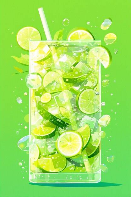 Cool And Refreshing Honeydew Cucumber Juice Premium Ai Generated Vector