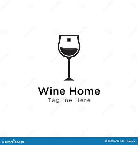 Wine Home Logo Design Template Vector Stock Vector Illustration Of