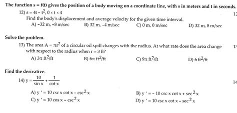Solved The Functions F T Gives The Position Of A Body