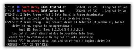 Hp Smart Array 1779 Logical Drives Disabled Due To Possible Data