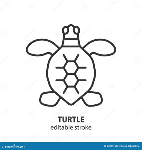 Turtle Line Icon Tortoise Outline Vector Symbol Stock Vector Illustration Of Turtle Menu