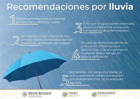 Por temporada de lluvias y ciclones tropicales Protección Civil emite