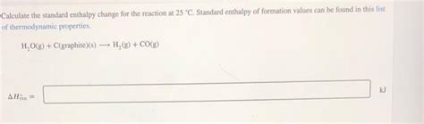 Solved Using The Standard Enthalpies Of Formation What Is Chegg Com
