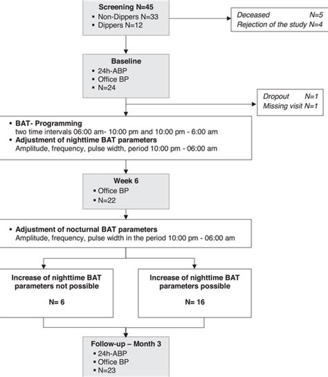 Flow Chart Of The Study Uptitration Of Nighttime BAT Programming Were