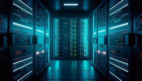 Premium Ai Image Computer Network Security Server Room Data Center