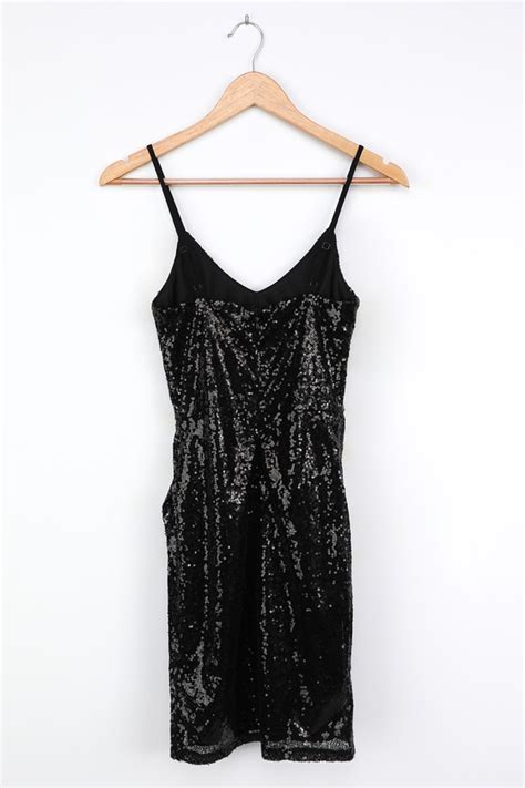 Black Mini Dress Black Sequin Dress Sequin Bodycon Dress Lulus