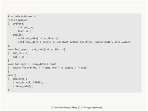 Introduction To C Class And Objects Book Notes Ppt
