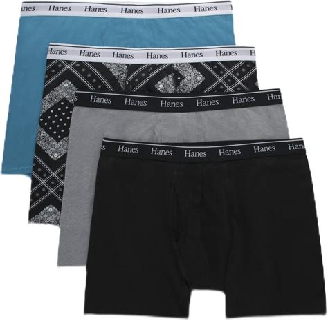 Hanes Originals Mens Boxer Briefs Stretch Cotton Moisture Wicking