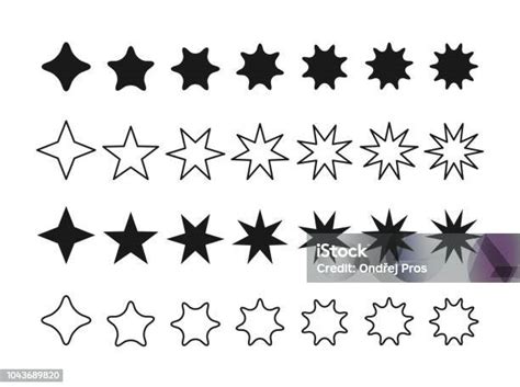 Atur Bintang Ikon Bintang Vector Set Icon Vector Ikon Bintang Ilustrasi