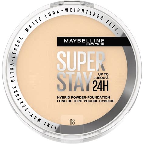 Maybelline Super Stay Powder Foundation Makeup Soft Matte Finish 118