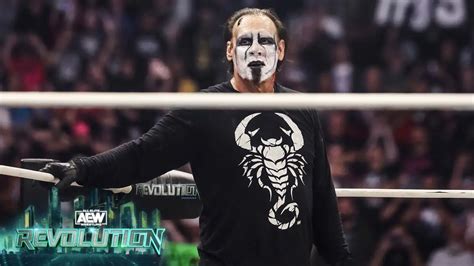 Sting Wins Retirement Match At Aew Revolution Vacates Tag Team Titles