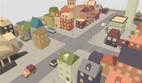 Colorful Low Poly City Asset Pack By Viravoloshyn