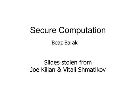 Ppt Secure Computation In Cryptology Protecting Data And Privacy