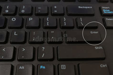 The Enter Key On A Keyboard Coputer Or Labtop Stock Photo Image Of