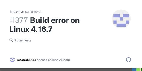 Build Error On Linux 4167 · Issue 377 · Linux Nvmenvme Cli · Github