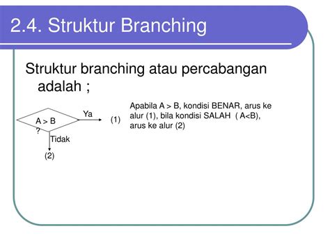 Ppt 24 Struktur Branching Powerpoint Presentation Free Download
