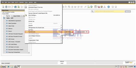 Create Shortcut In Sap Business One