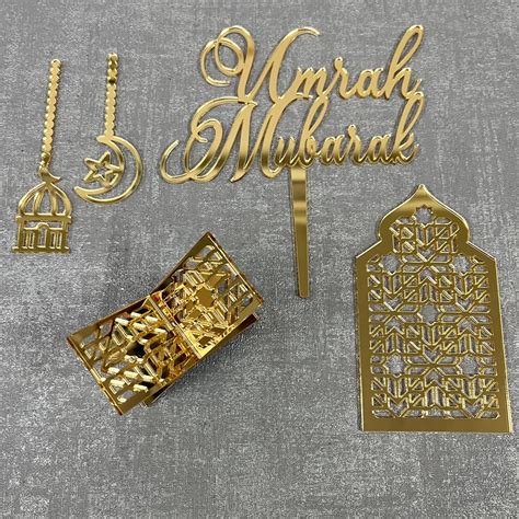 Umrah Mubarak Caketopper Set Umrah Mubarak Umrah Kuchen Umrah