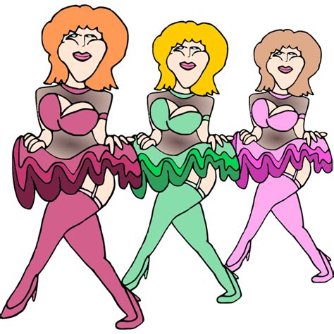 Cancan Dancers Free Svg