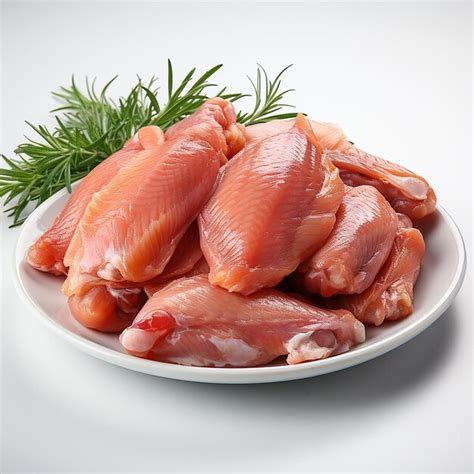 Premium Photo White Background Raw Tuna Meat
