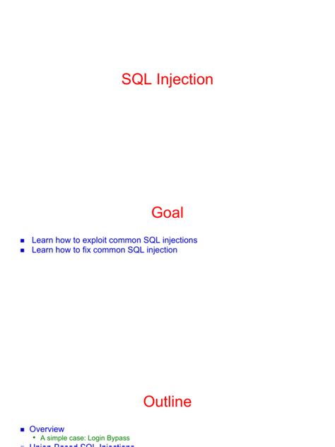 04sqlinjection Pdf Databases Information Retrieval