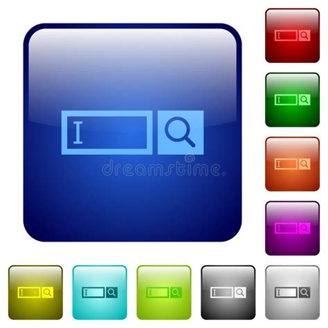 Search Box Color Square Buttons Stock Vector Illustration Of Purple Buttons 186567976