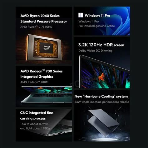 Xiaomi Redmi Book Pro 15 2023 Laptop Ryzen R5-7640HS/R7-7840HS AMD 780M ...