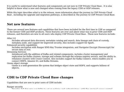 New Features White Paper—data Management With Cloudera Data Platform On Dell Infrastructure