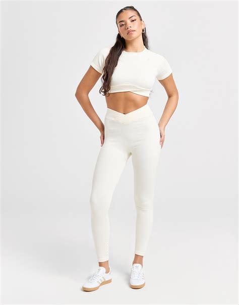 White Pink Soda Sport Joni Rib Seamless Tights Jd Sports Global
