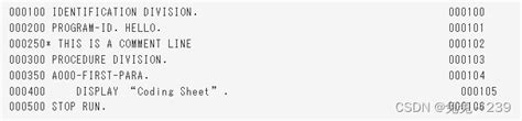 二、cobol基本语法 cobol 注释 csdn博客
