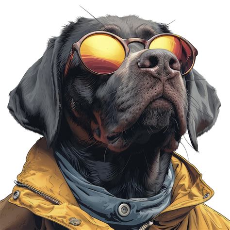 Premium Photo A Pudelpointer In German Versatile Hunting Glasses