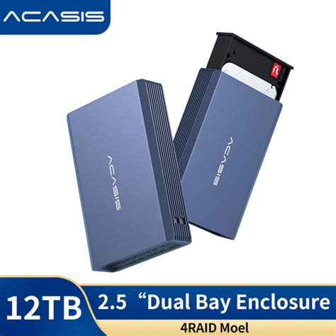 acasis usb3 0 2 5 inch sata hdd raid enclosure double hdd enclosure