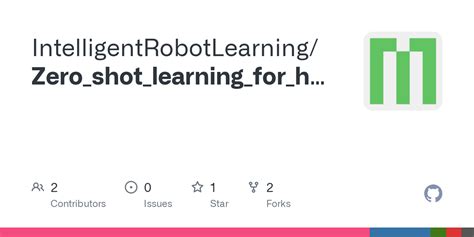 Github Intelligentrobotlearningzeroshotlearningforhumanrobot