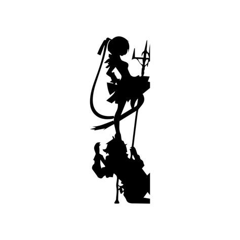Silhouette Girl In Anime Style Vector Illustration Free 40511289 Vector