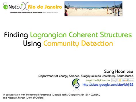 PDF Finding Lagrangian Coherent Structures Using Community Detection