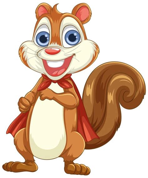 Premium Vector Adorable Cartoon Squirrel Character Illustration