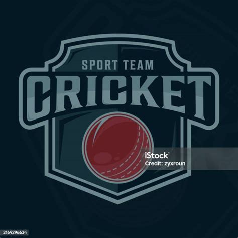 크리켓 스포츠 상징 로고 벡터 일러스트 레이 션 템플릿 아이콘 그래픽 디자인 타이포그래피 스타일을 가진 방패 기장 개념을 가진