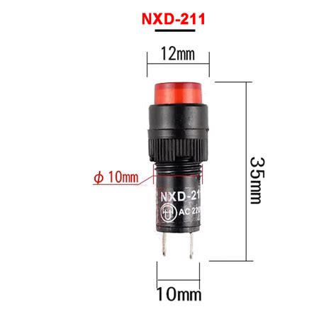 ไฟสัญญาณ 10 มม Nxd 211 12 มม Nxd 212 8 มม Nxd 215 12v 24v 220v 10
