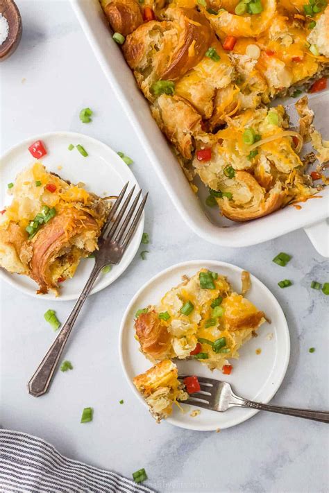 Croissant Breakfast Casserole With Sausage Story Telling Co