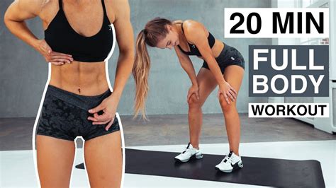 20 Min Full Body Workout Intense Routine No Equipment Youtube