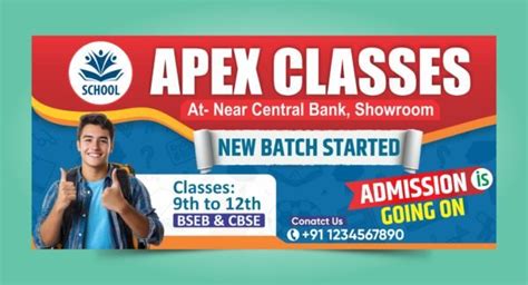 Coaching Classes Banner Design Template Cdr Graphics Vista