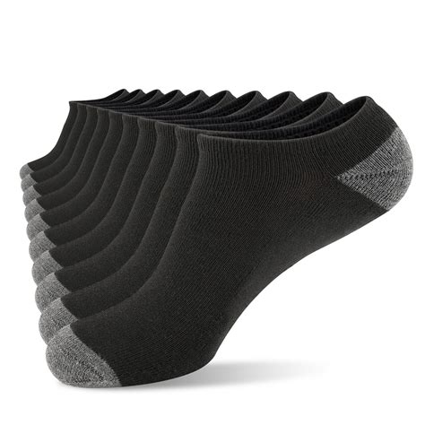 Cooplus Mens Athletic No Show Socks 10 Pairs Moisture Wicking Low